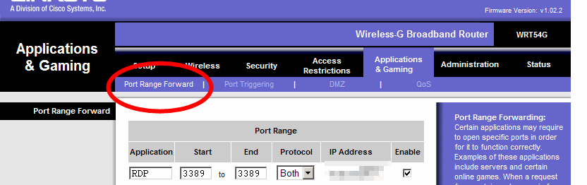 Beware of New Linksys Layout and Port (Range) Forwarding - Jephens ...